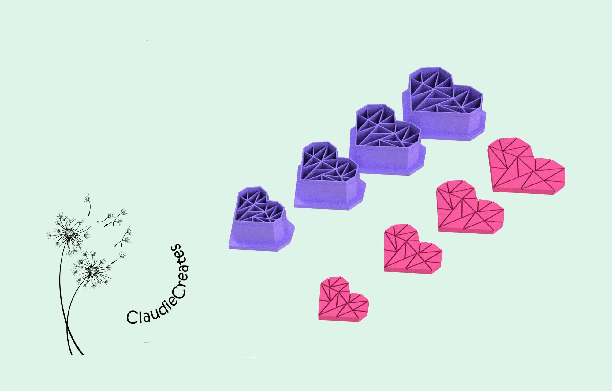 Origami heart cutter — ClaudieCreates