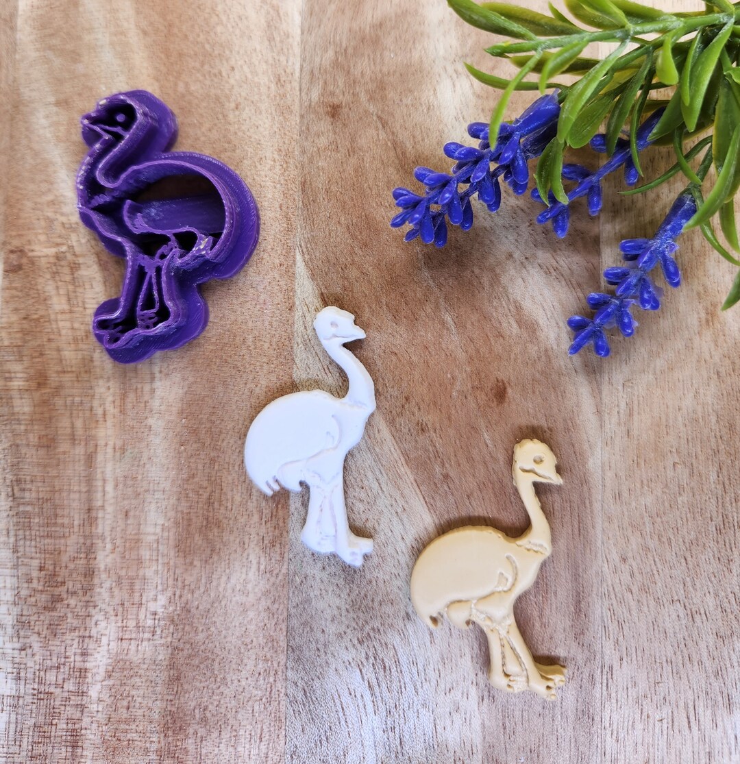 Emu Bird Polymer Clay Cutter 3D Printed Embossed Stamp - Etsy