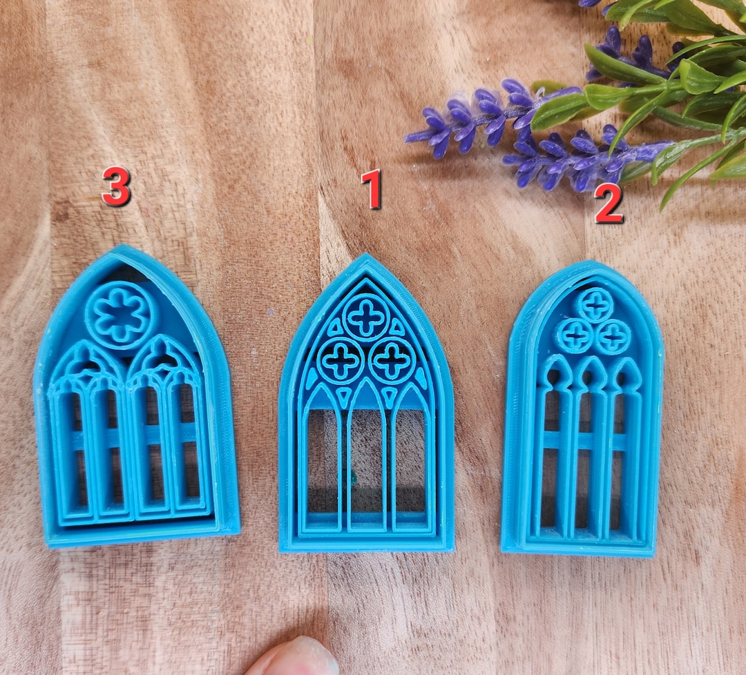 Gothic Windows Polymer Clay Cutter, Embossed Cutter, Stamp - Etsy