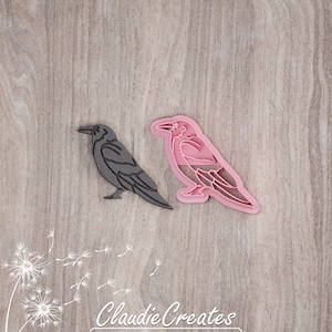 Raven Bird, Polymer Clay Cutter, 3D Printed, Embossed, Stamp - Etsy