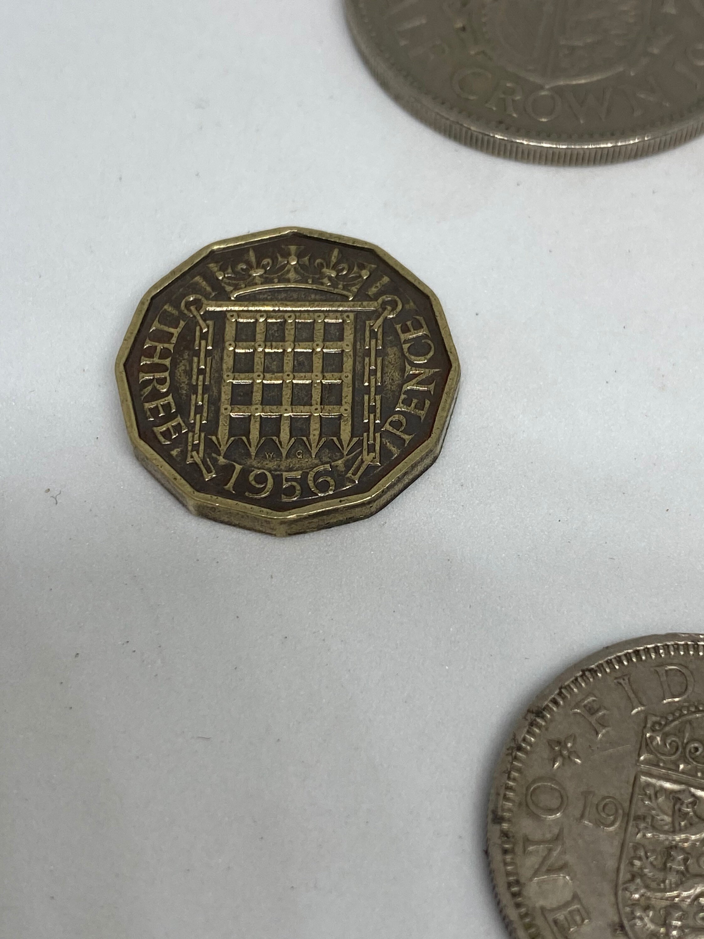 1956 Coins Half Crown Two Shillings Half Penny Six Pence One Shilling ...