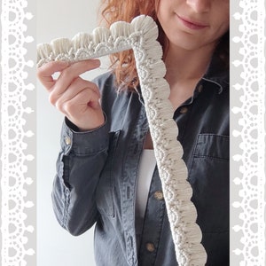 Large Wavy or Straight Edges Macrame Picture Frame Boho Wedding Decor ...