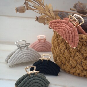 Custom Macrame Hair Claw, Boho Chic Hair Claws, Unique Elegant Hair ...