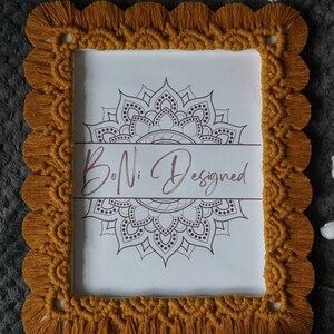 Custom Frame, Lace-patterned Photo Frame, Boho Macrame Picture Frame ...