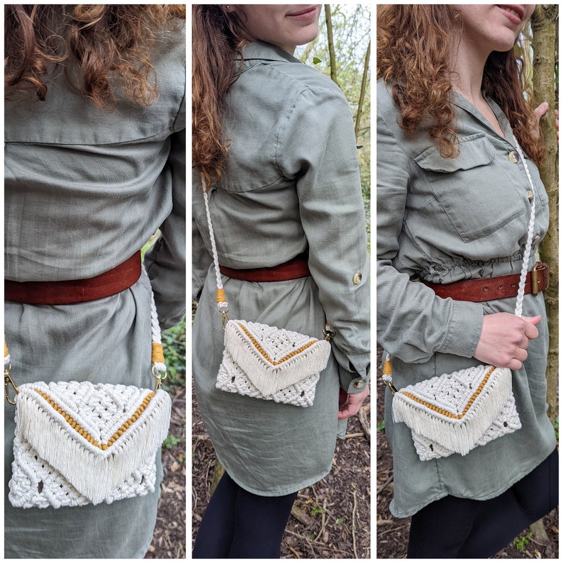 Macrame Purse With Handles / Small Clutch Bag / Macrame - Etsy