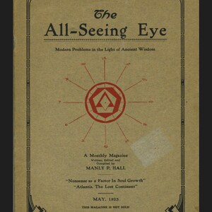 All Seeing Eye Journal by Manly P. Hall | Esoteric & Rosicrucian ...