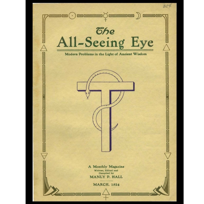 All Seeing Eye Masonic Journal- Manly P. Hall - Esoteric Rosicrucian ...