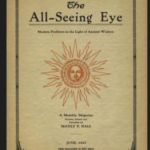 All Seeing Eye Journal by Manly P. Hall | Esoteric & Rosicrucian ...