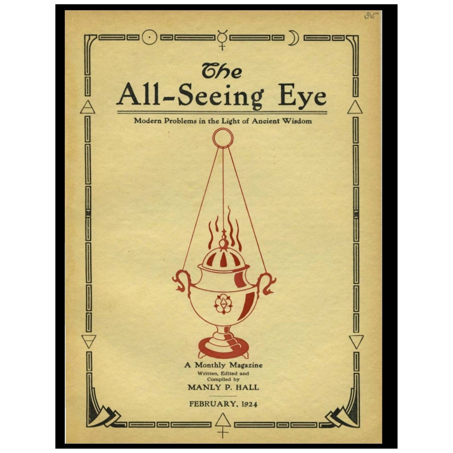 All Seeing Eye Masonic Journal- Manly P. Hall - Esoteric Rosicrucian ...