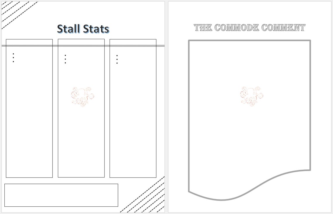 Bathroom Bulletin- Toilet Talk - Printable Newsletter Template - Etsy