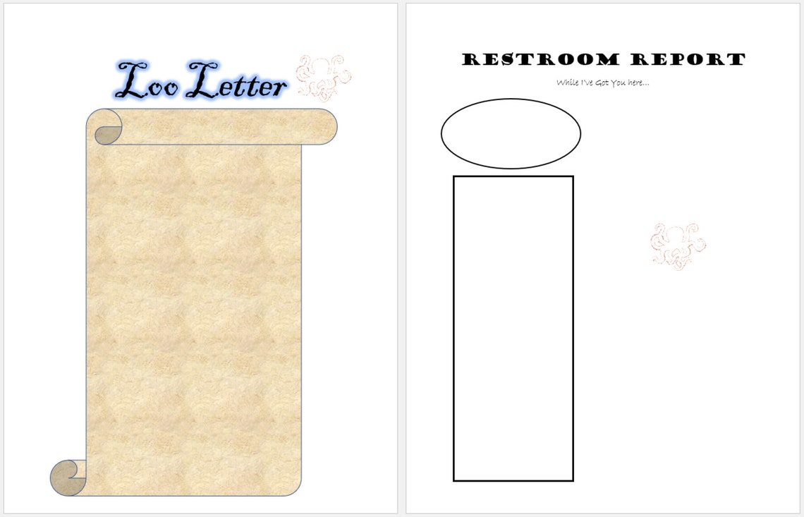 Bathroom Bulletin- Toilet Talk - Printable Newsletter Template - Etsy