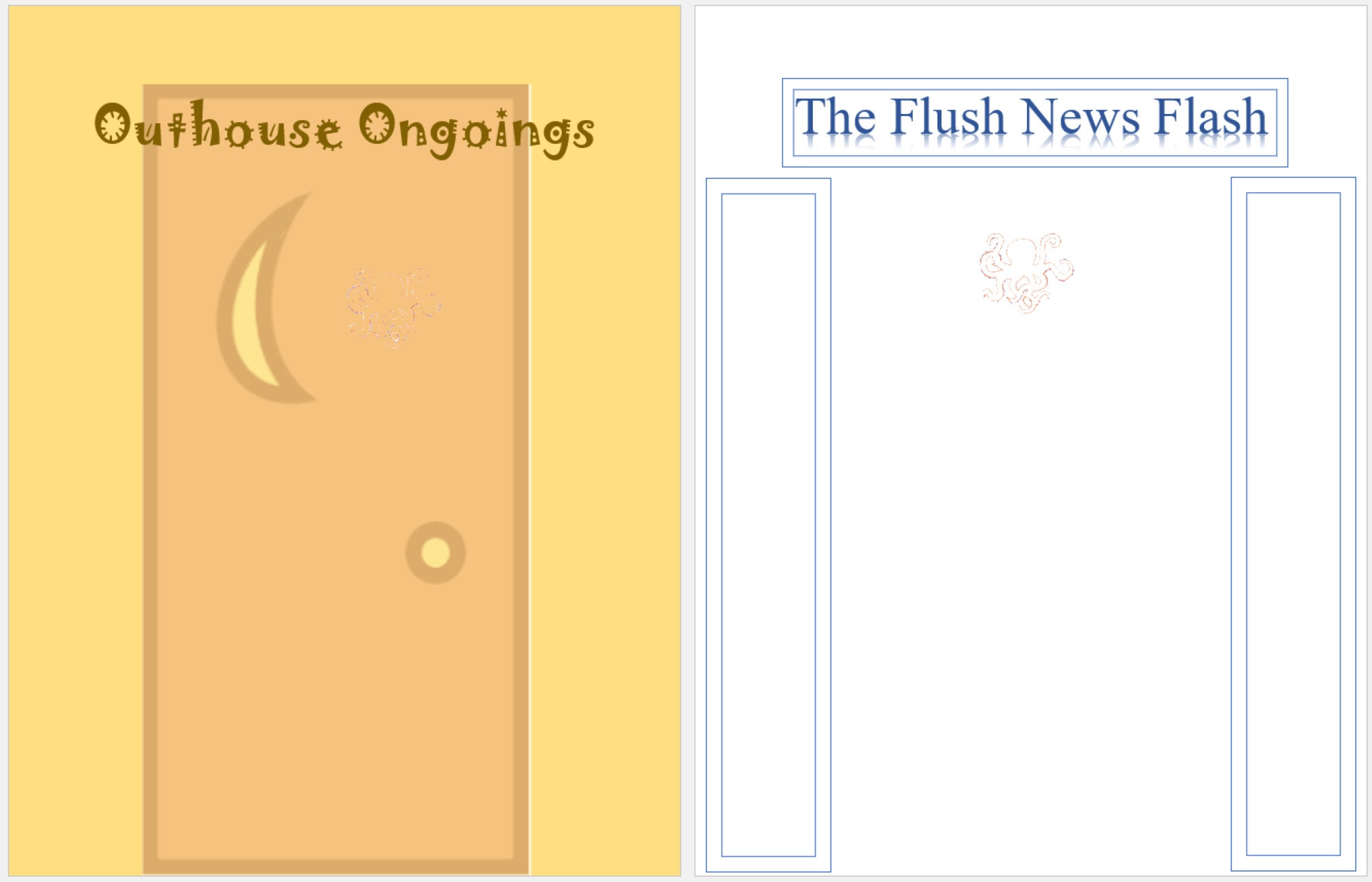 Bathroom Bulletin- Toilet Talk - Printable Newsletter Template - Etsy