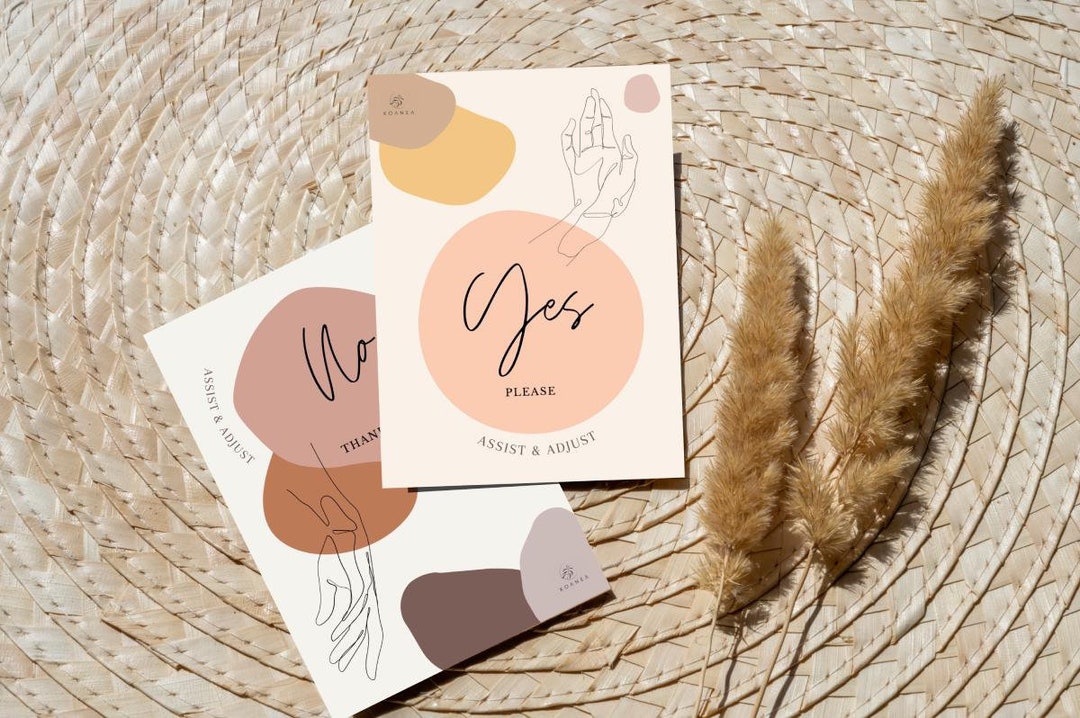 Yoga Adjustment Consent Cards - Instant Download - Etsy