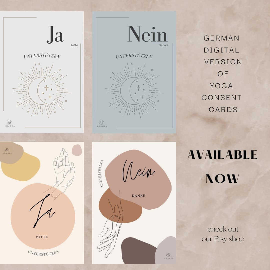 Moon Yoga Consent Cards GERMAN - Instant Download - Etsy