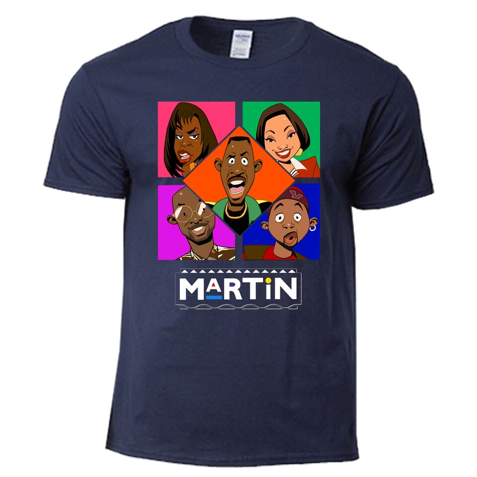 Martin TV Show Cartoon Men's Black White Gray Navy T-shirt sold by ...