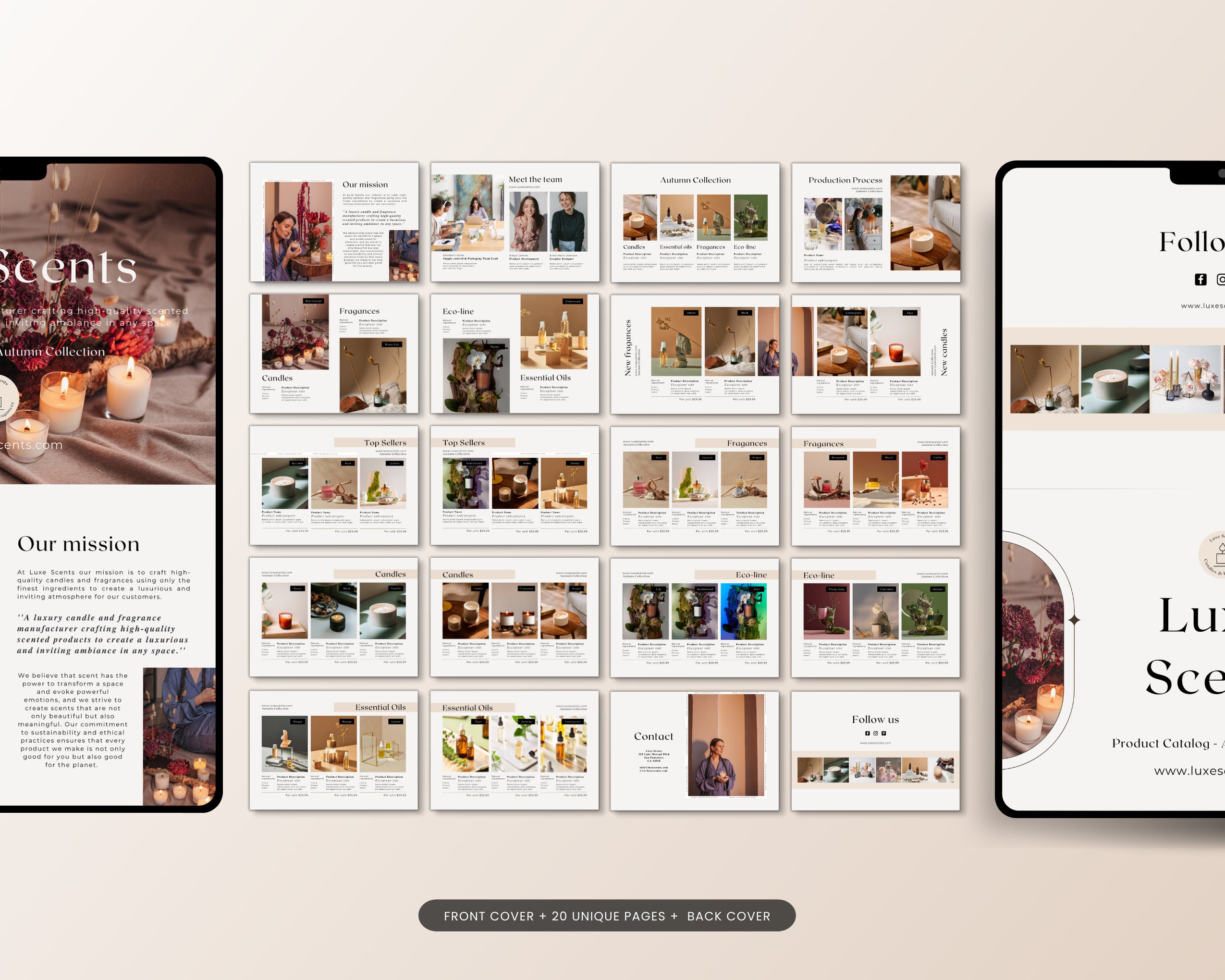 Product Catalog Template: Candle & Fragrance Line Sheet (canva Editable ...