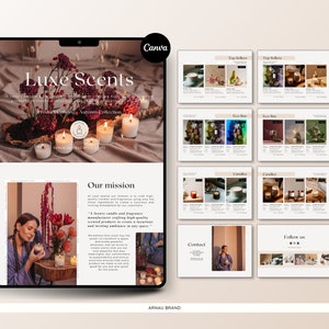 Product Catalog Template: Candle & Fragrance Line Sheet (canva Editable ...