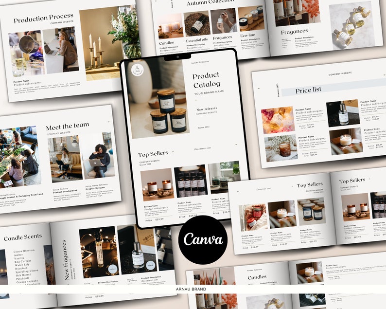 Canva Product Catalog Template: Line Sheet & Pricing Guide (instant ...