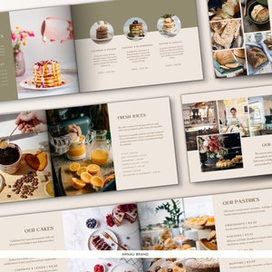 Cafe & Restaurant Menu Pricing Guide Template for Canva Editable ...