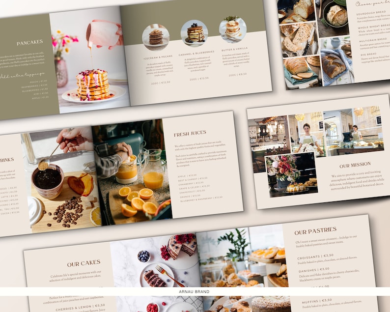 Cafe & Restaurant Menu | Pricing Guide Template for Canva | Editable ...