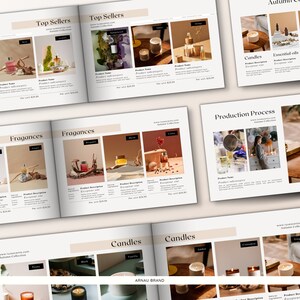 Product Catalog Template: Candle & Fragrance Line Sheet (canva Editable ...