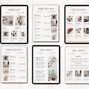 Editable Line Sheet Template Canva Product Catalog A4 | Etsy