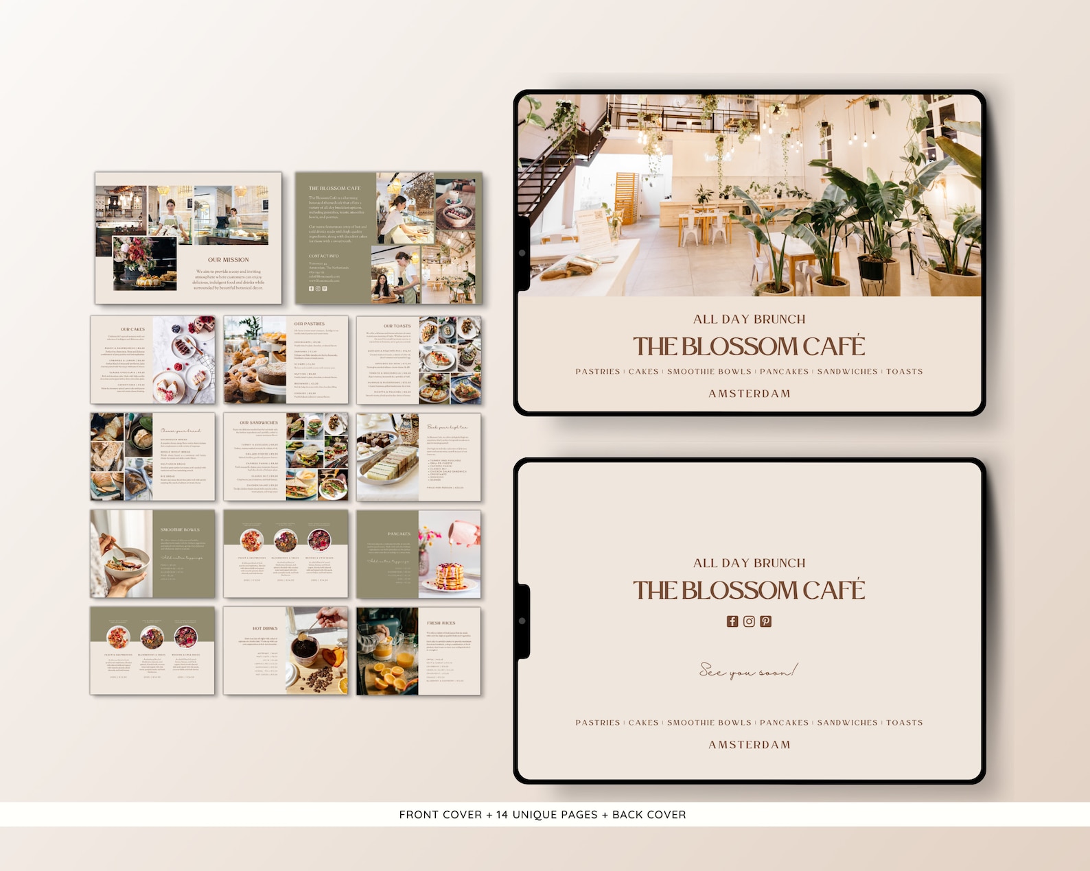 Cafe & Restaurant Menu | Pricing Guide Template for Canva | Editable ...