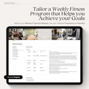 Fitness Planner Notion Template | Track Workouts, Habits, Sets and Reps ...