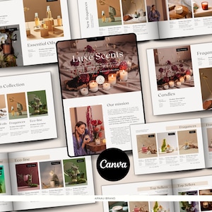 Product Catalog Template: Candle & Fragrance Line Sheet (canva Editable ...