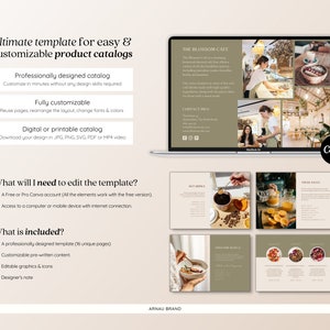 Cafe & Restaurant Menu | Pricing Guide Template for Canva | Editable ...