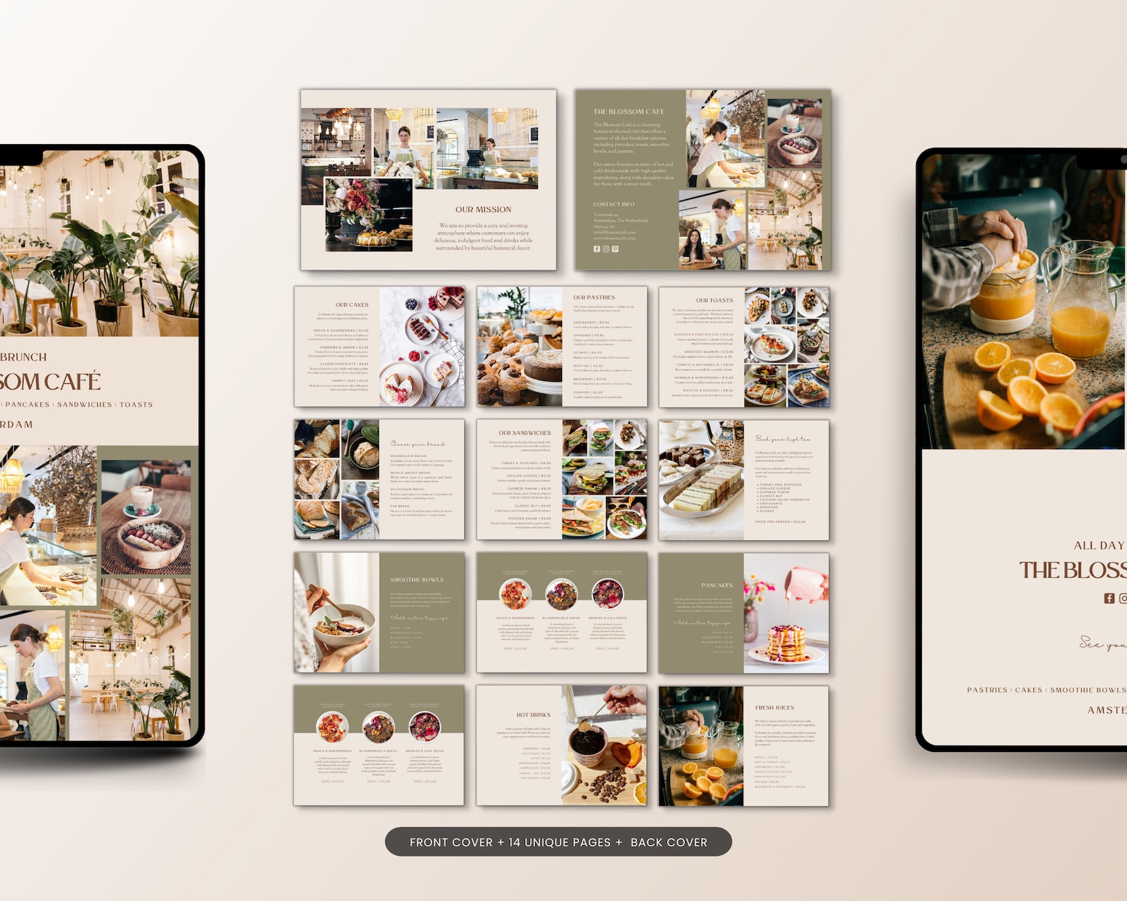 Cafe & Restaurant Menu | Pricing Guide Template for Canva | Editable ...