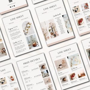 Editable Line Sheet Template Canva Product Catalog A4 | Etsy