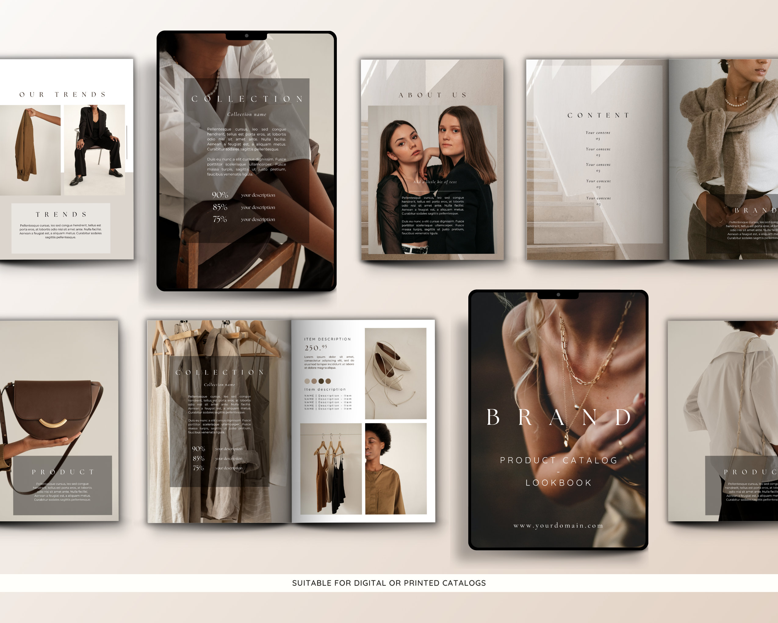 Magazine Lookbook Template for Canva Editable Digital or - Etsy Canada