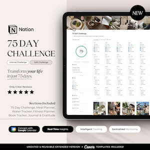 75 Day Challenge | Notion Template | Prefilled Checklist | Habit ...