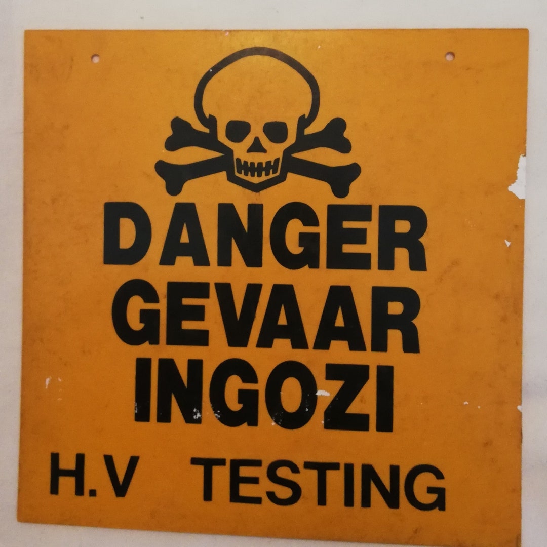 Warning Sign - English, Afrikaans, Zulu - Etsy