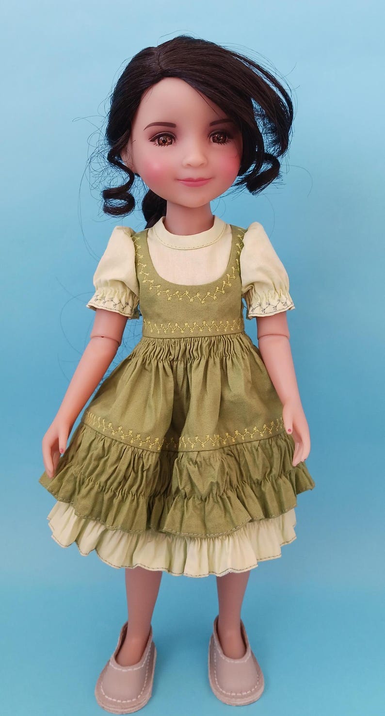 Elegant Green Dress Suitable for a Doll Ruby Red 14.5 Inch / 37 Cm Doll ...