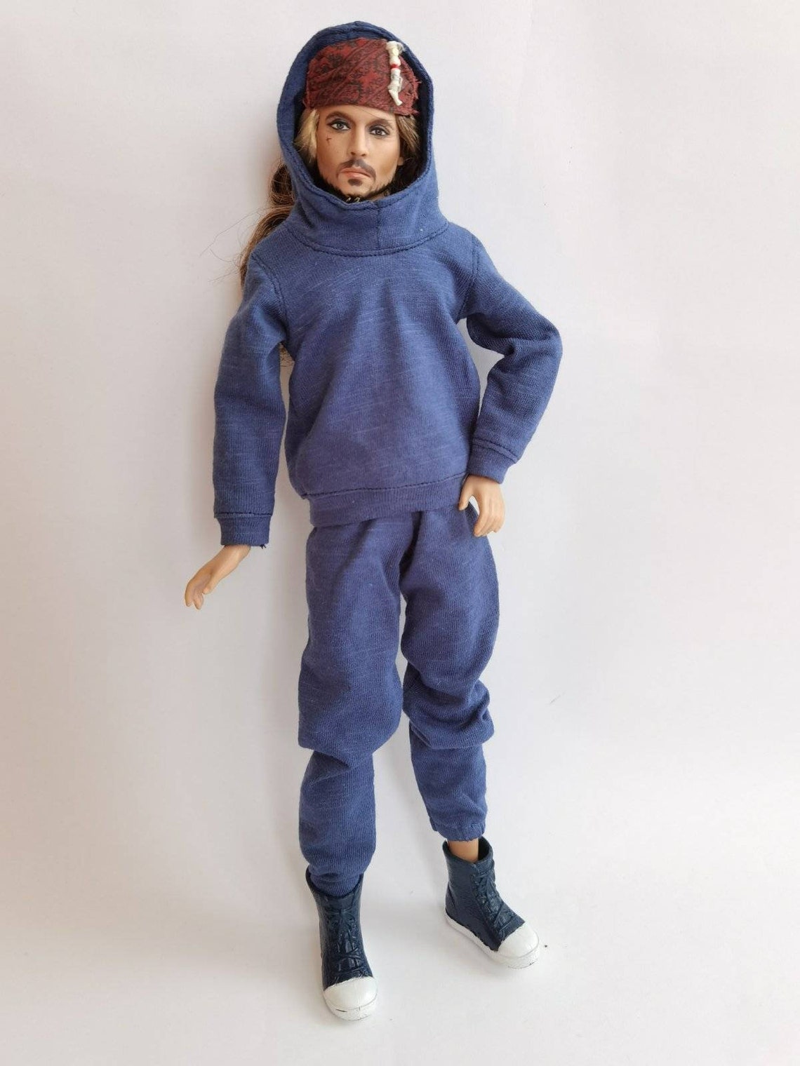 Blue Sporty Hoodie and Joggers for Ken Doll, 12 Inch Male Doll ...