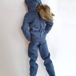Blue Sporty Hoodie and Joggers for Ken Doll, 12 Inch Male Doll ...