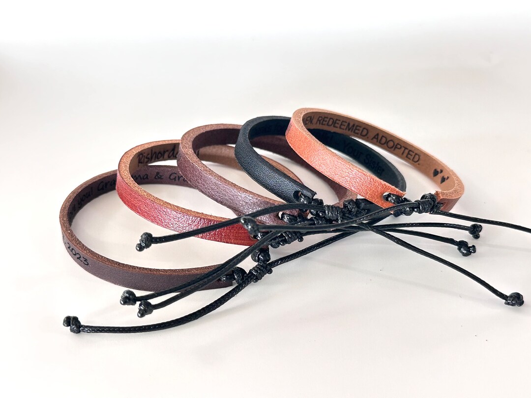 Unisex Leather Bracelet Minimalist Couple Match Set Best Friend Match ...