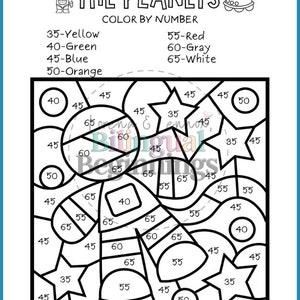 Space Color-by-number Printable Kit for Kids! - Etsy