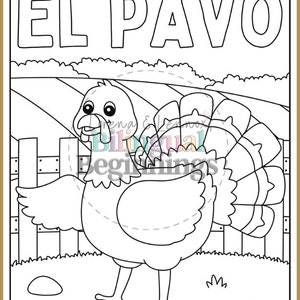 Farm Animal Coloring Pages in Spanish - Set of 10 - Etsy