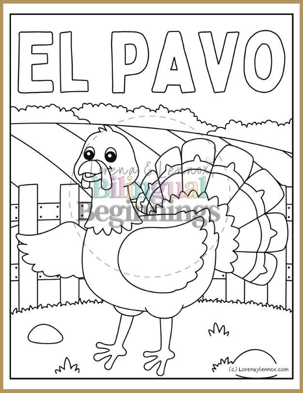 Farm Animal Coloring Pages in Spanish - Set of 10 - Etsy UK