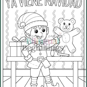12 Christmas Coloring Pages in Spanish - Etsy