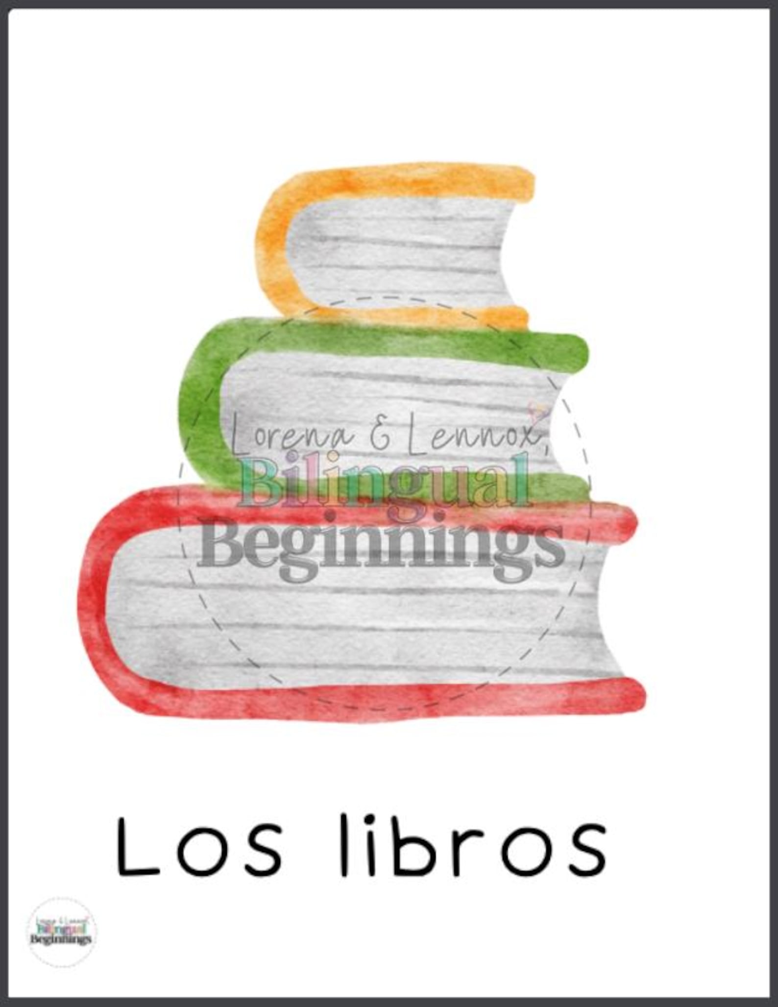 Back to School Flashcards in Spanish - 23 Watercolor Cards - Etsy