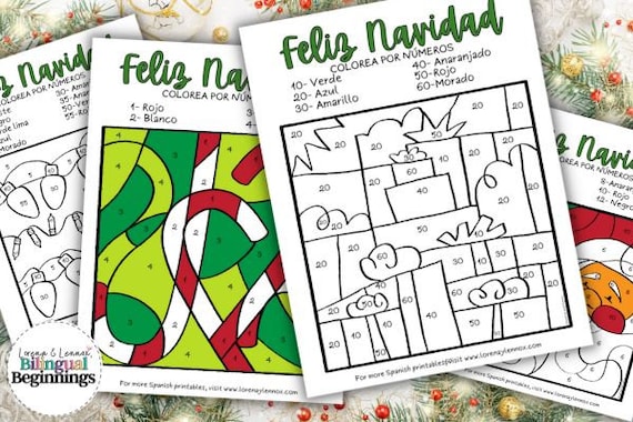 Color Coded Coloring Pages Spanish
