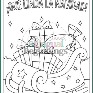 12 Christmas Coloring Pages in Spanish - Etsy