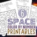 Space Color-by-number Printable Kit for Kids! - Etsy