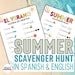 Summer Scavenger Hunt Printable in Spanish and English - Etsy