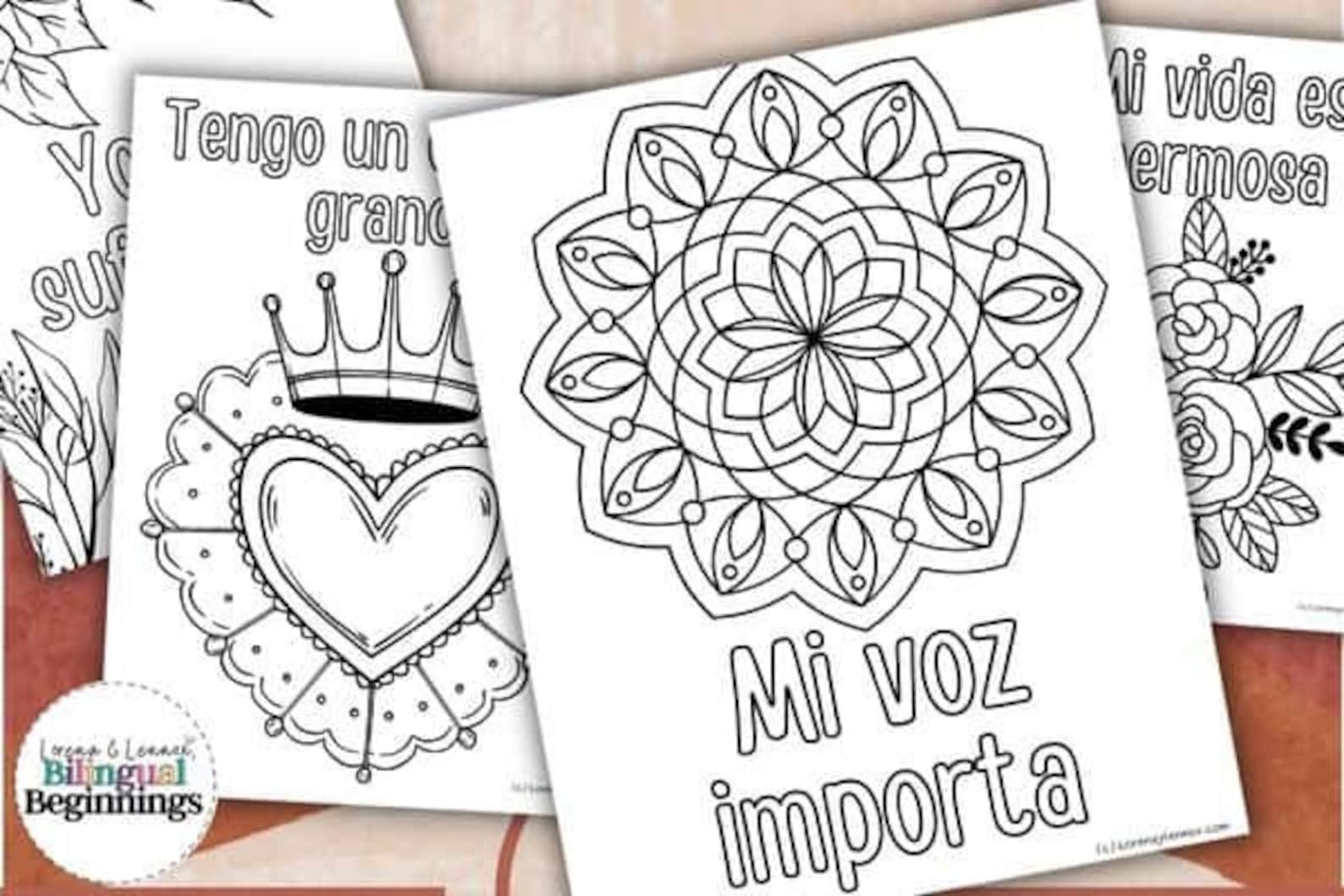 9 Positive Affirmations Coloring Pages for Kids in Spanish - Etsy UK