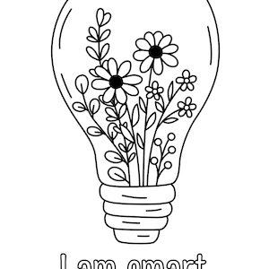 Empowerment Coloring Pages - Set of 9 Positive Affirmations for Mindful ...